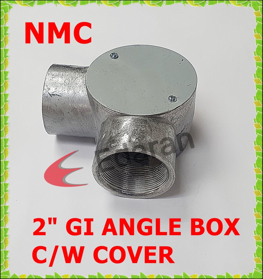 NMC 2" (50MM) GI CONDUIT FITTING BOX C/W COVER - (END BOX / THROUGH BOX ...
