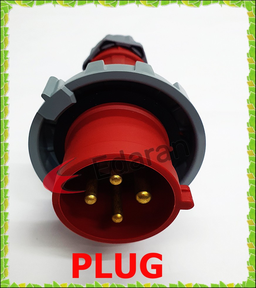 SHINOHAWA 4 PIN 32A SAFETY INDUSTRIAL PLUG / SOCKET (COUPLER) / SOCKET ...
