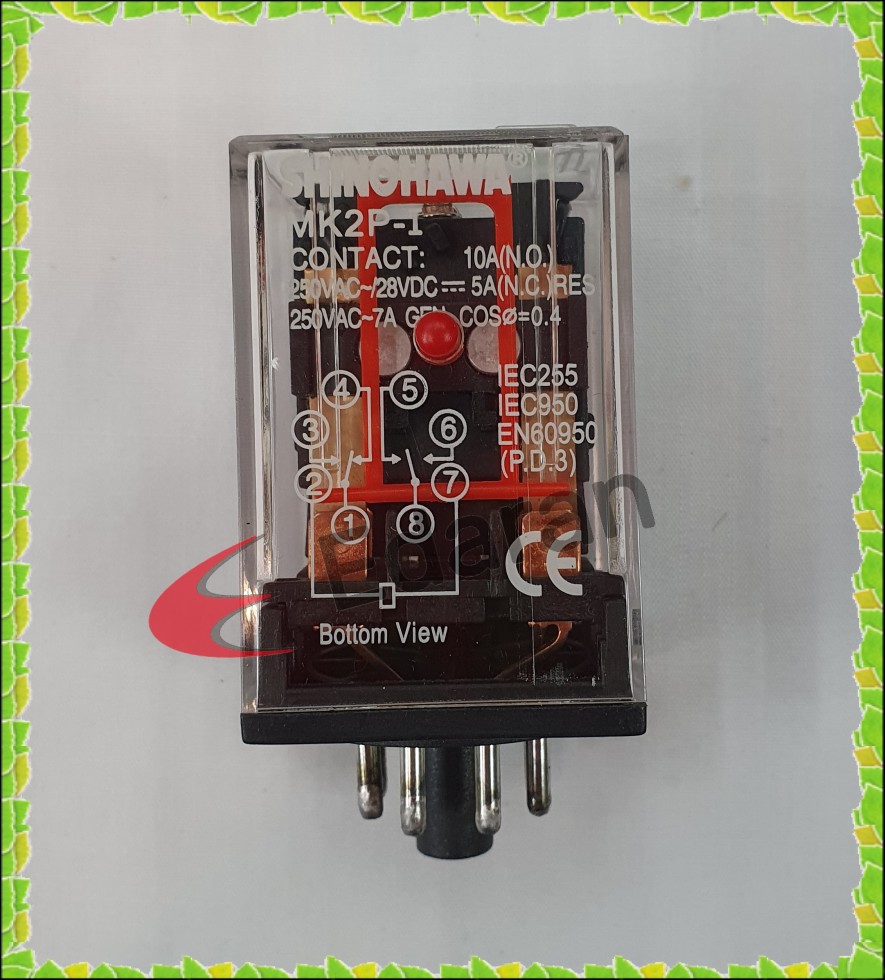SHINOHAWA MK2P-I 8PIN RELAY (ROUND) - (240VAC , 12VDC , 24VDC) | Lazada