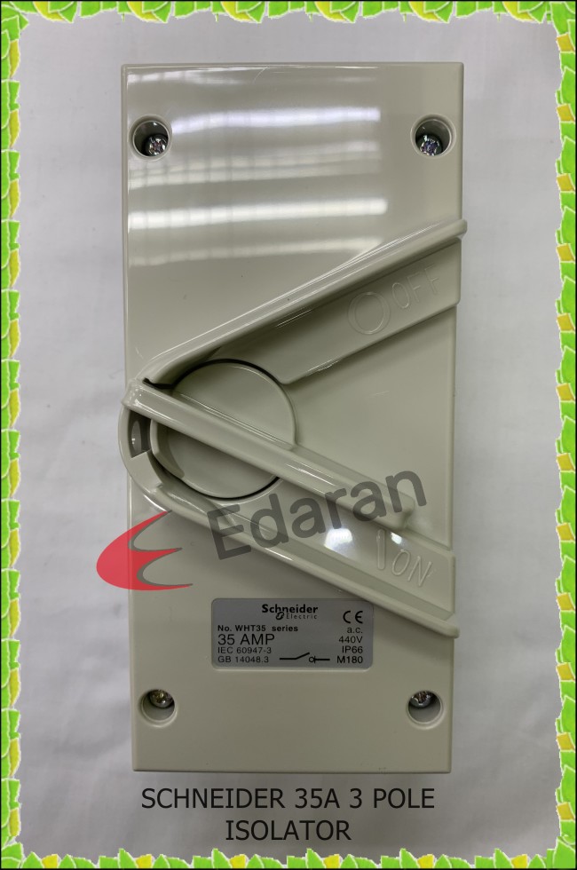 SCHNEIDER WHT35 GY 440V 3P 35A WEATHERPROOF ISOLATOR SWITCH - (IP66) | Lazada