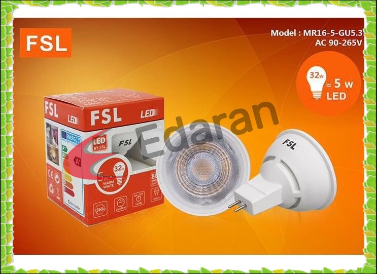 FSL MR16 AC90-240V 5W LED COB BULB (6500K , 4000K And 3000K) | Lazada