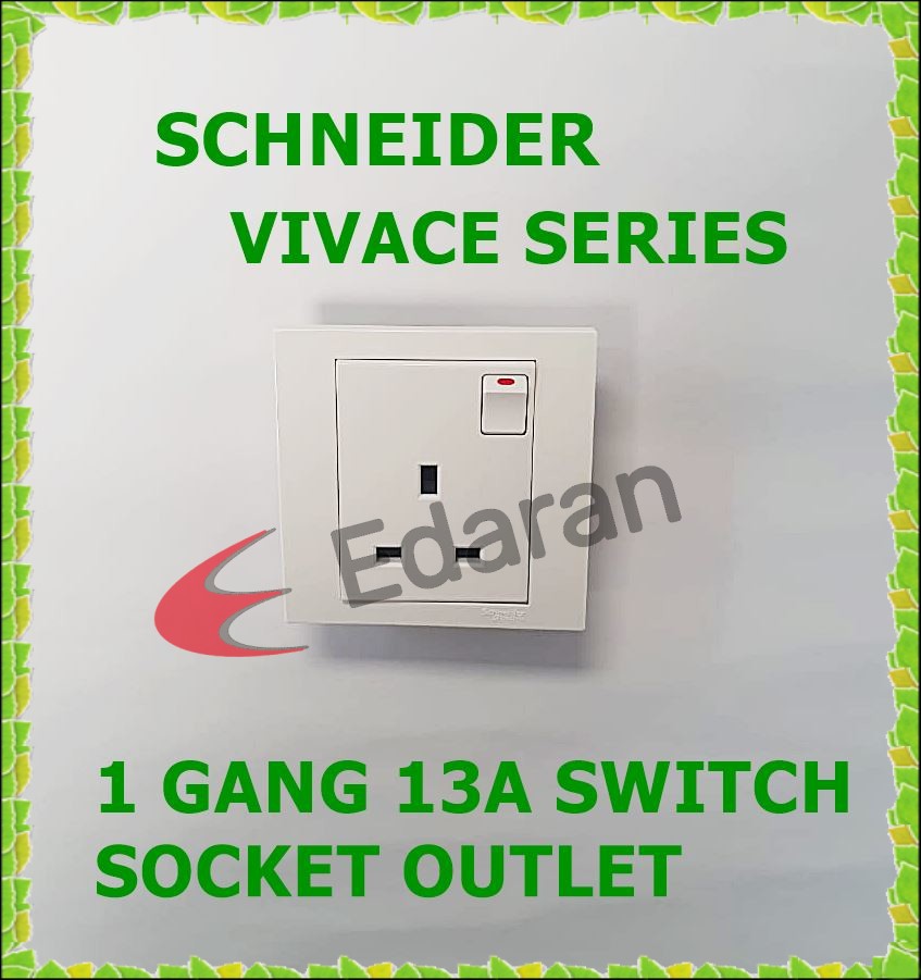 SCHNEIDER VIVACE KB15 13A 250V 1G SWITCH SOCKET OUTLET | Lazada